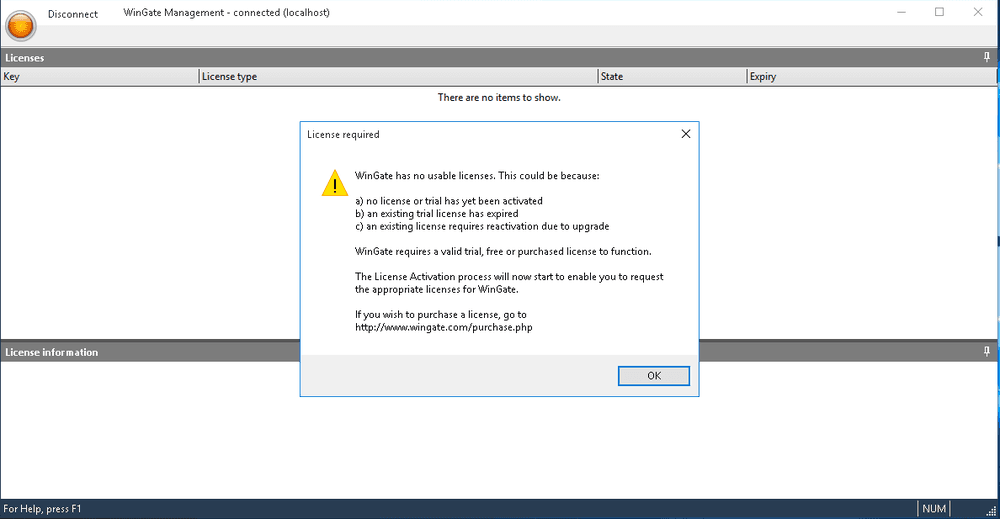 How to setup a proxy server with WinGate on Windows 10