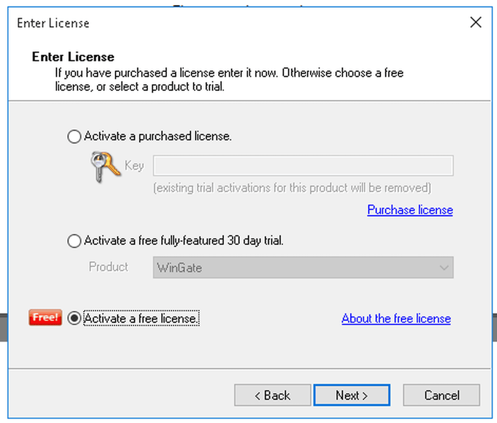 How to setup a proxy server with WinGate on Windows 10