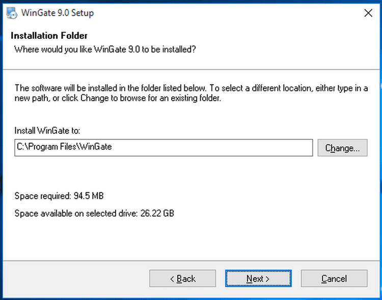 How to setup a proxy server with WinGate on Windows 10