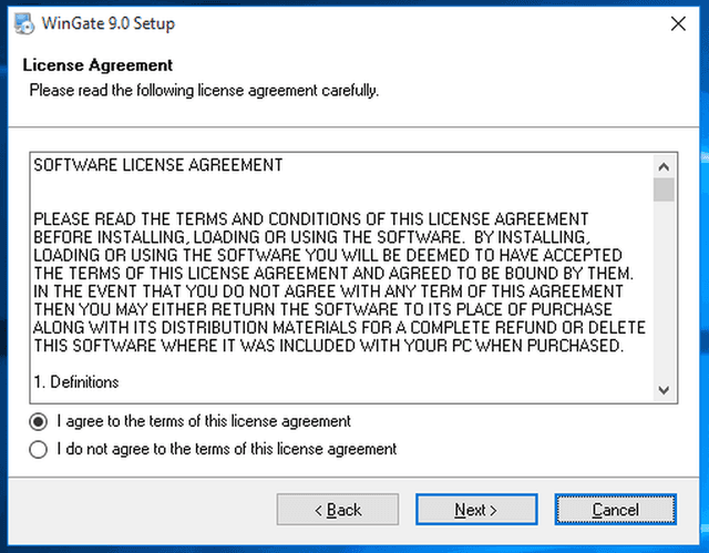 How to setup a proxy server with WinGate on Windows 10