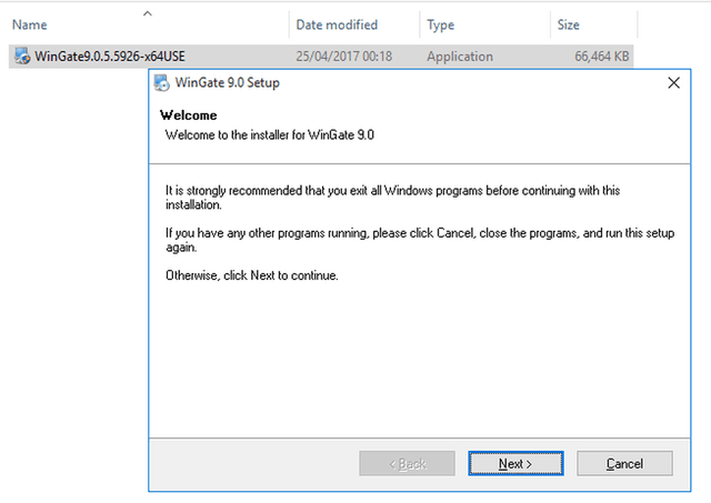 How to setup a proxy server with WinGate on Windows 10